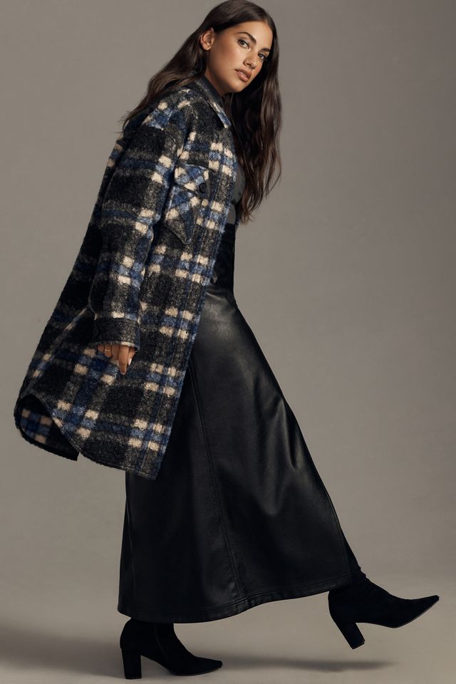 RD Style Eva Plaid Bouclé Shacket | Anthropologie