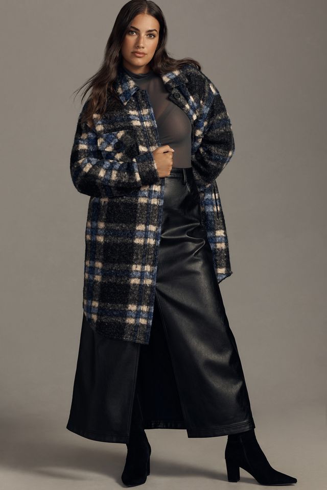 RD Style Eva Plaid Bouclé Shacket | Anthropologie