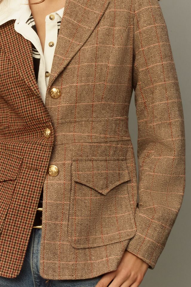 Avec Les Filles Mixed Plaid Blazer | Anthropologie