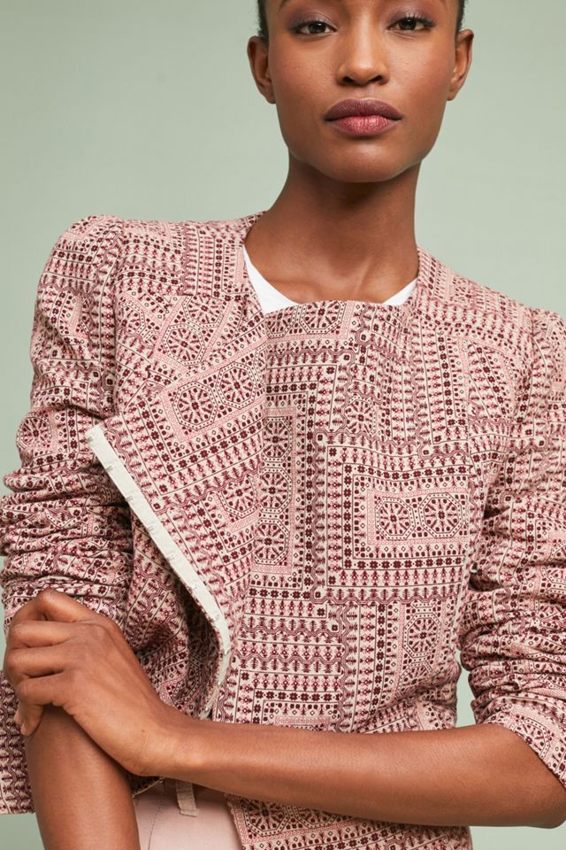 Cropped Geometric Jacket | Anthropologie