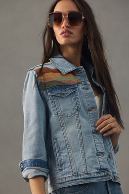 Driftwood Landscape Denim Jacket | Anthropologie
