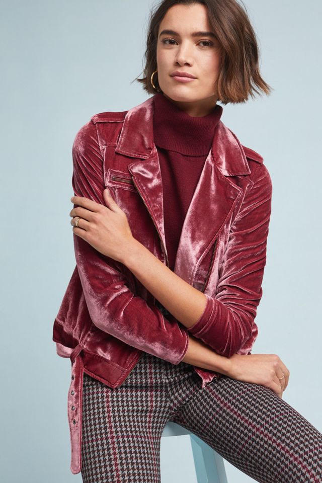 Velvet Moto Jacket | Anthropologie
