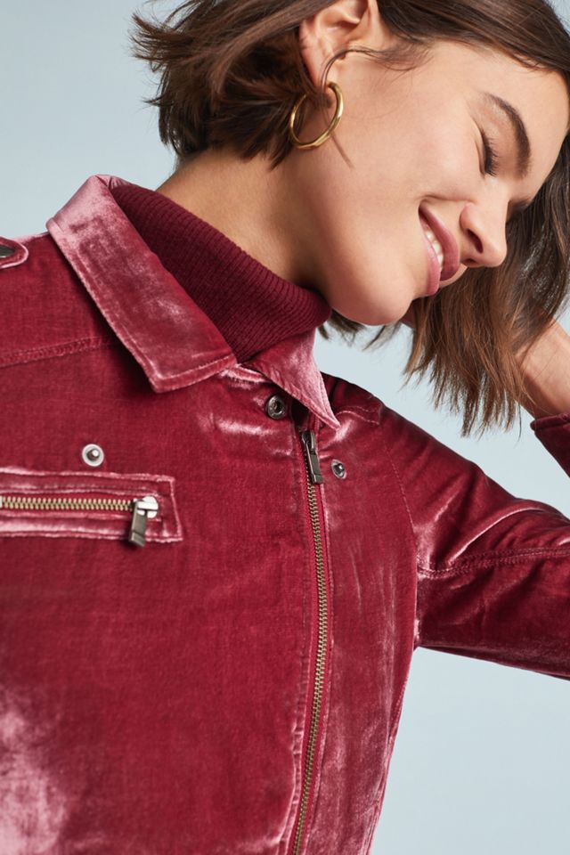 Velvet Moto Jacket | Anthropologie