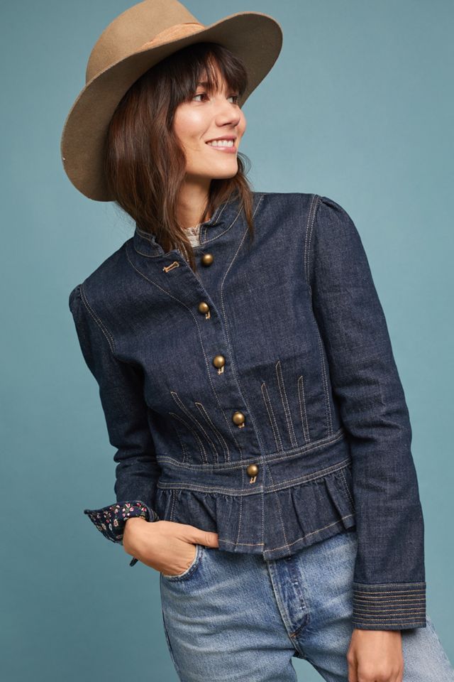 Pilcro Peplum Denim Jacket | Anthropologie