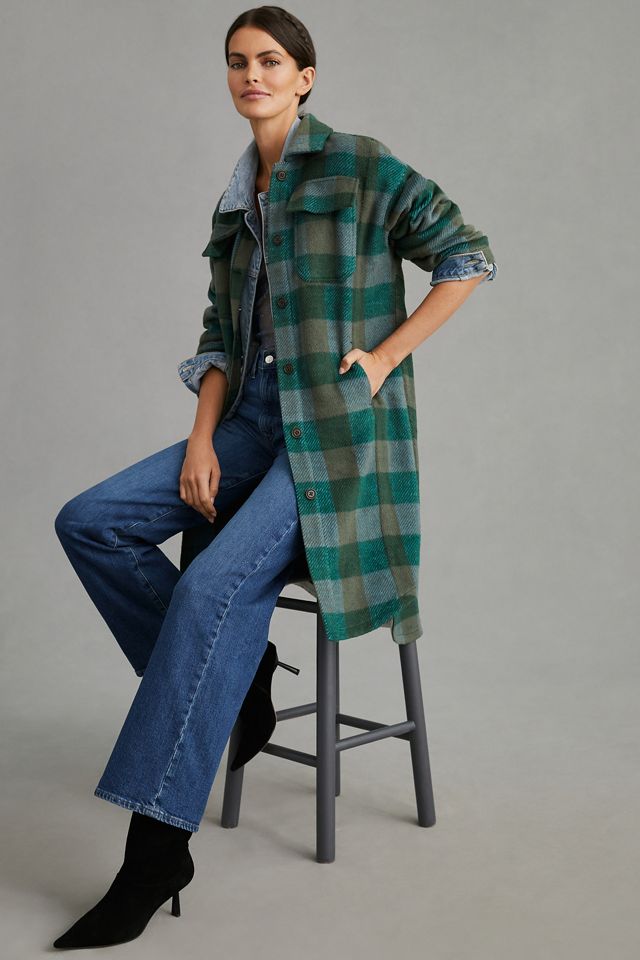 Pilcro Plaid Duster Shacket | Anthropologie