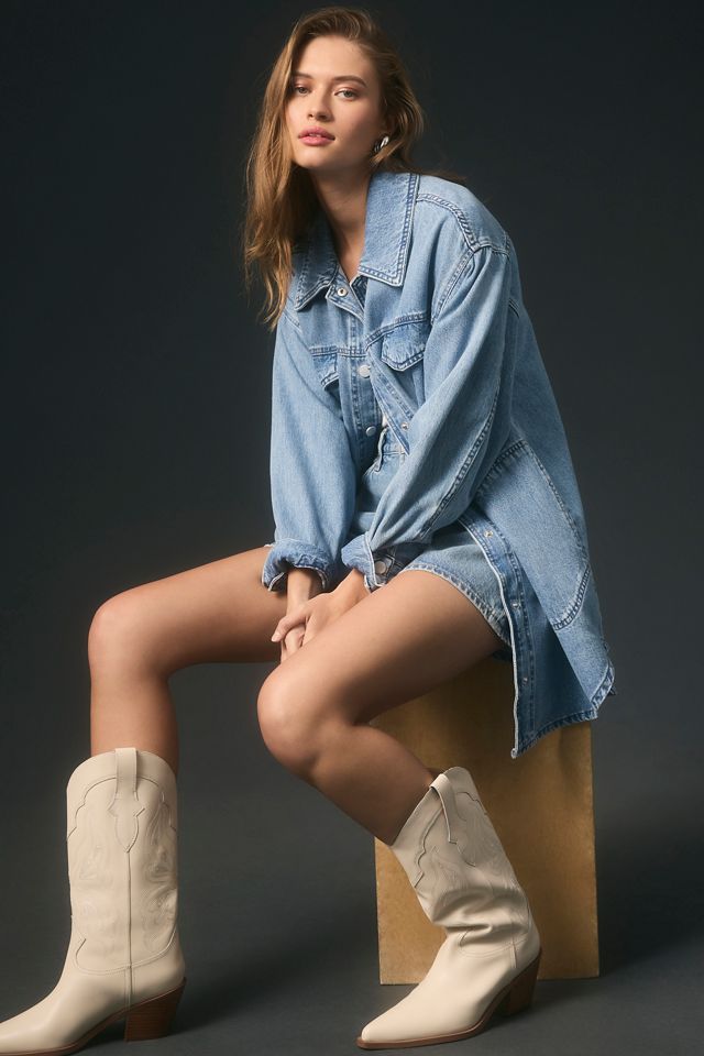 Pilcro Relaxed Denim Shacket | Anthropologie