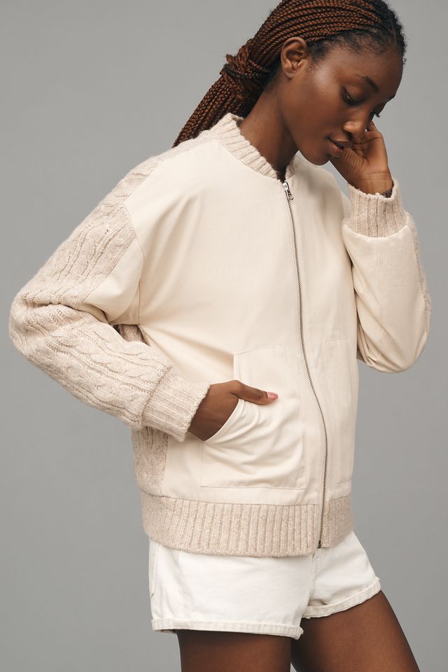 Central Park West Myles Cable-Knit Cardigan Sweater | Anthropologie