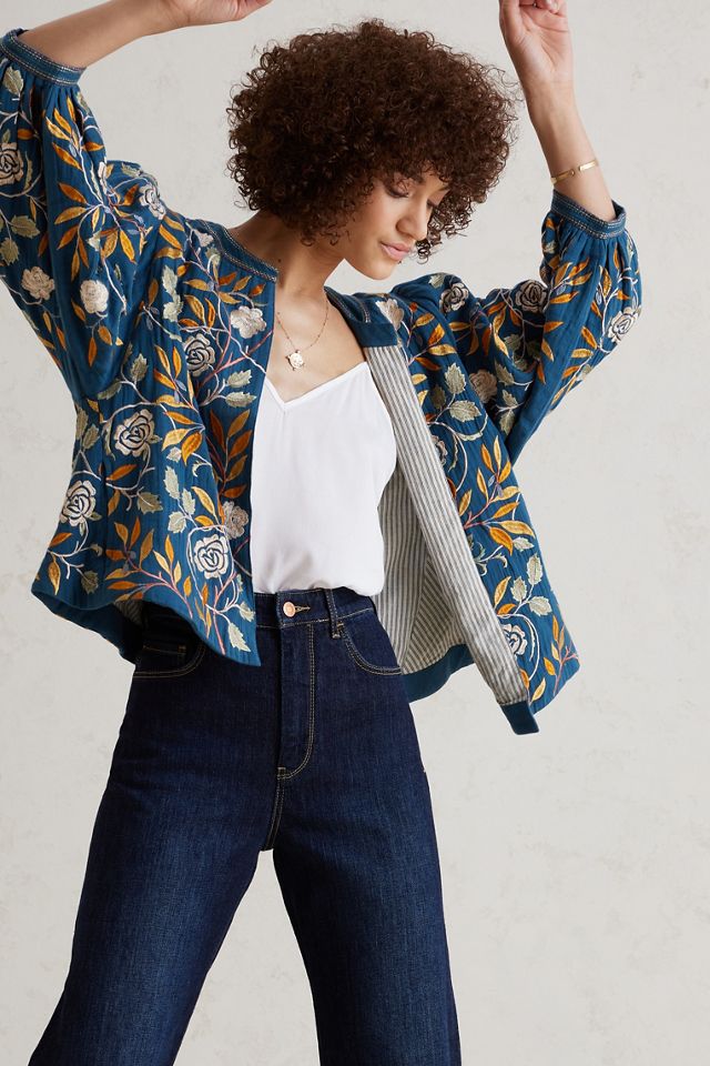 M.A.B.E Ida Embroidered Jacket | Anthropologie UK