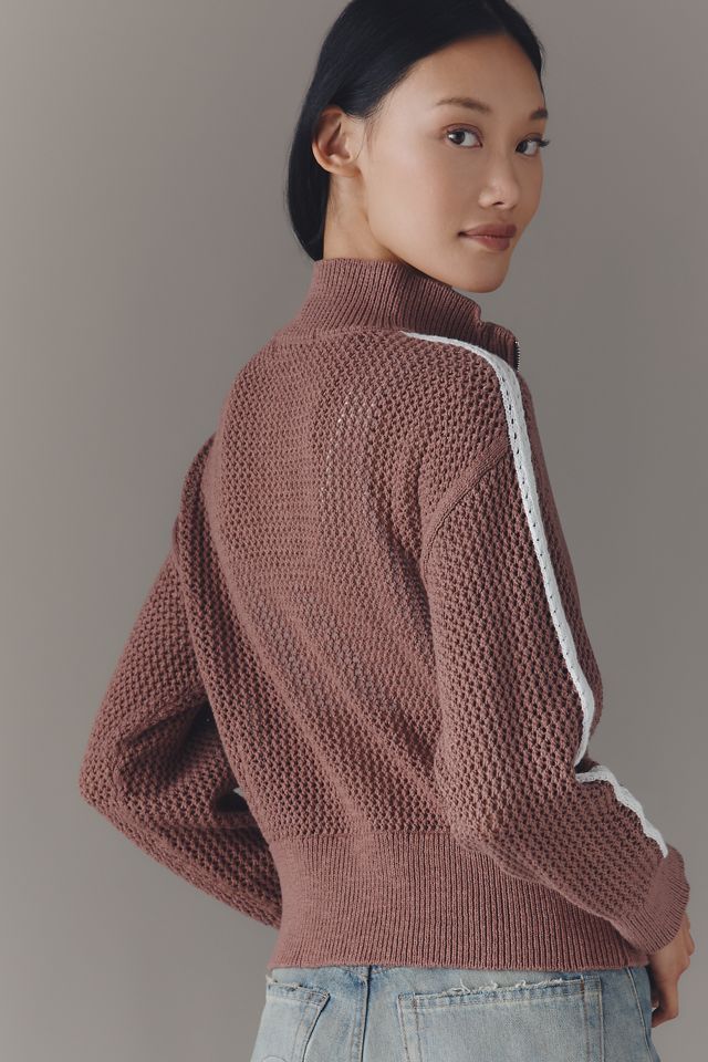 Sanctuary Open-Knit Track Jacket | Anthropologie