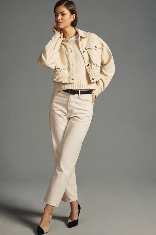 Pilcro Denim Bomber Jacket | Anthropologie