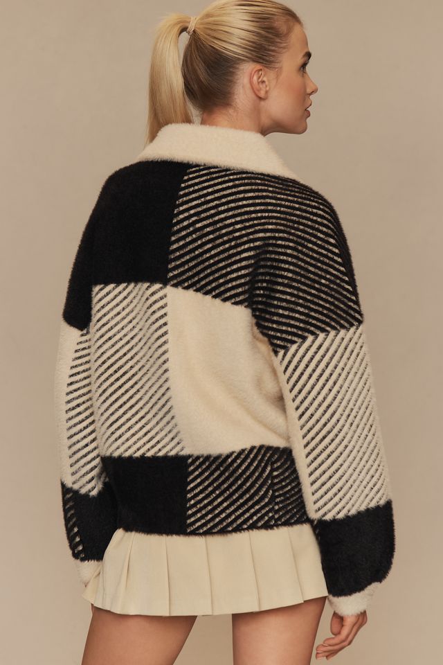 NVLT Eyelash Knit Bomber Coatigan | Anthropologie
