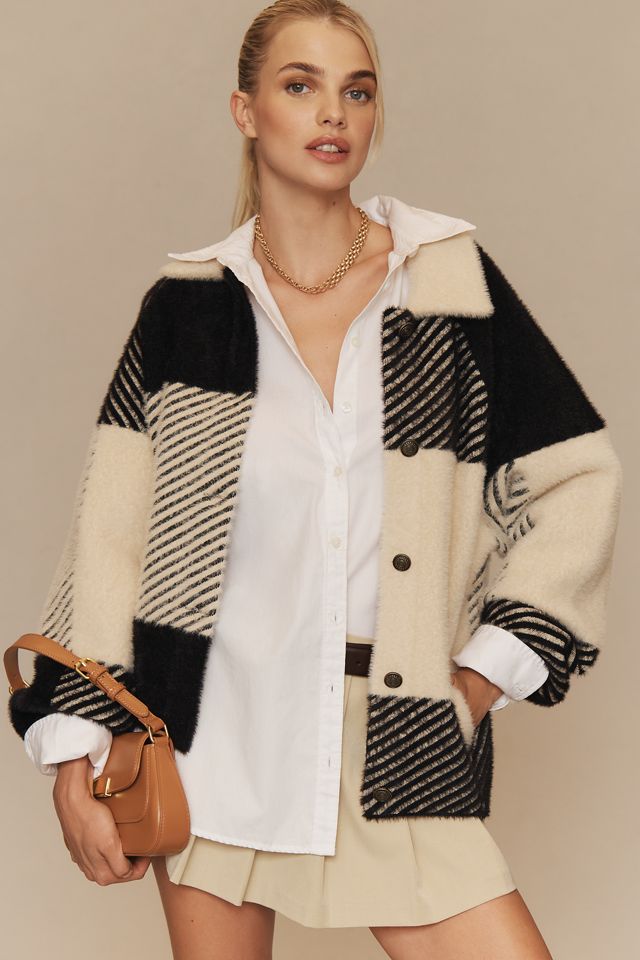 NVLT Eyelash Knit Bomber Coatigan | Anthropologie