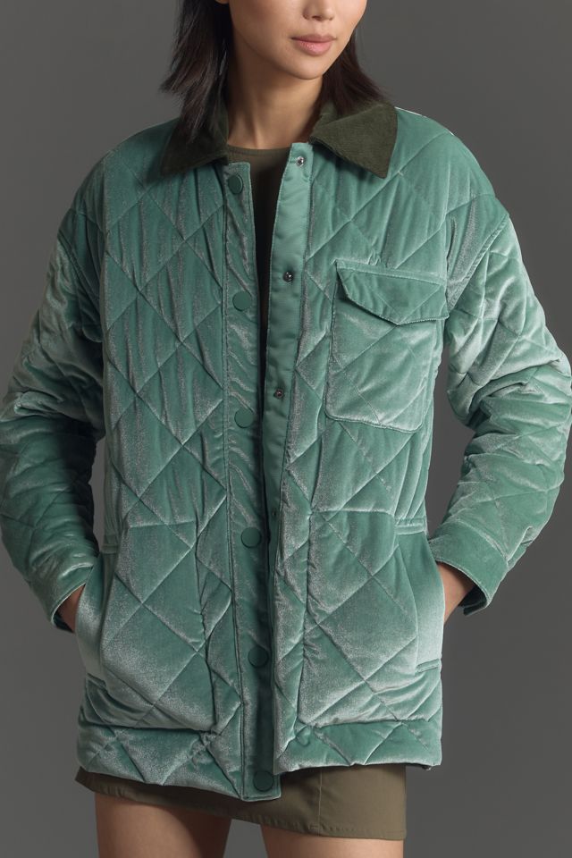 NVLT Quilted Velour Reversible Field Jacket | Anthropologie