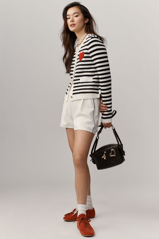 NVLT Striped Heart Knit Jacket | Anthropologie