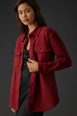 Good American Sueded Fleece Shacket | Anthropologie