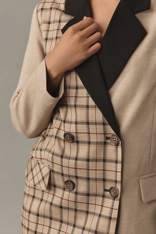 Maeve Mixed Patterns Blazer | Anthropologie