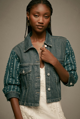 Pilcro Crafted-Sleeve Denim Jacket | Anthropologie