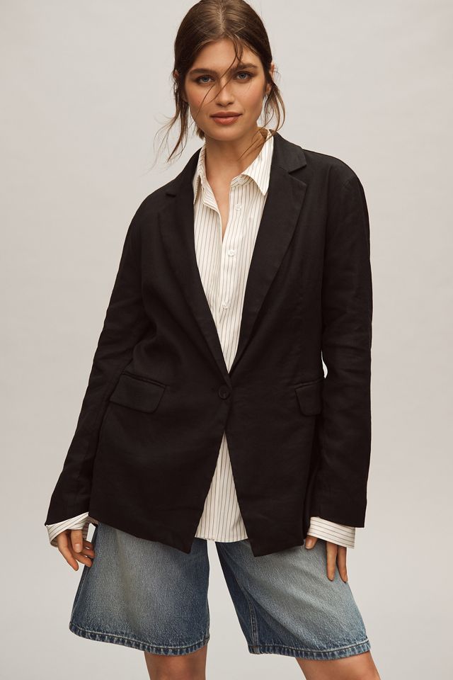 The Ettie Blazer by Maeve: Linen Edition | Anthropologie