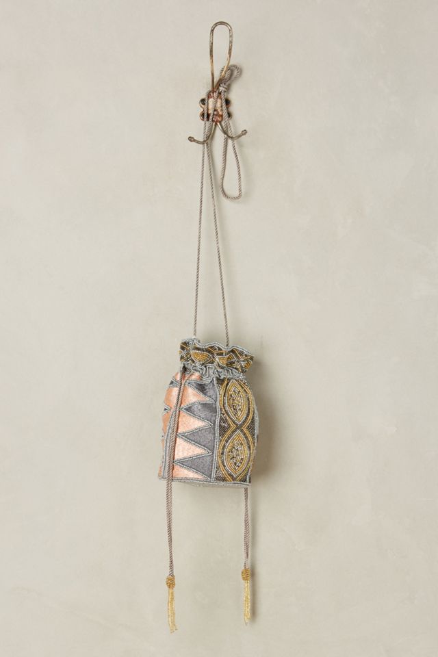 Beaded Zig-Zag Bucket Pouch | Anthropologie