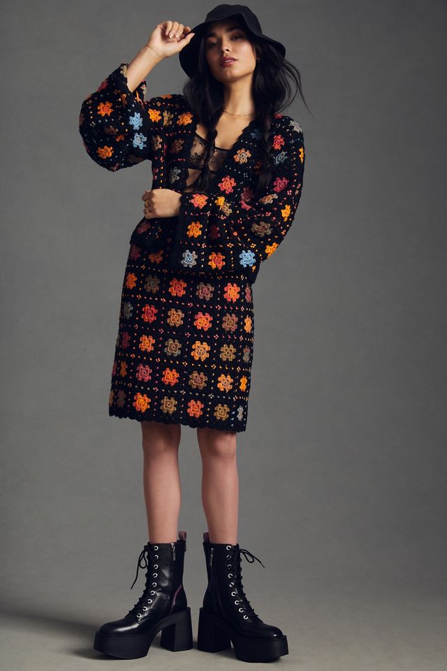 Anna Sui Crochet Skirt | Anthropologie