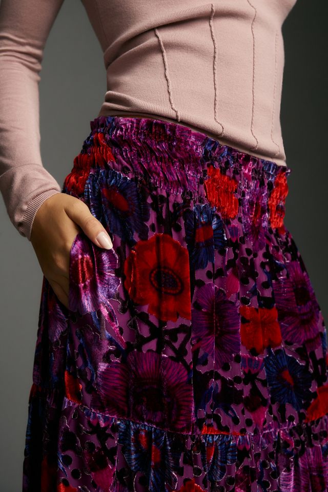 The Somerset Maxi Skirt: Nina Pace Velvet Edition | Anthropologie