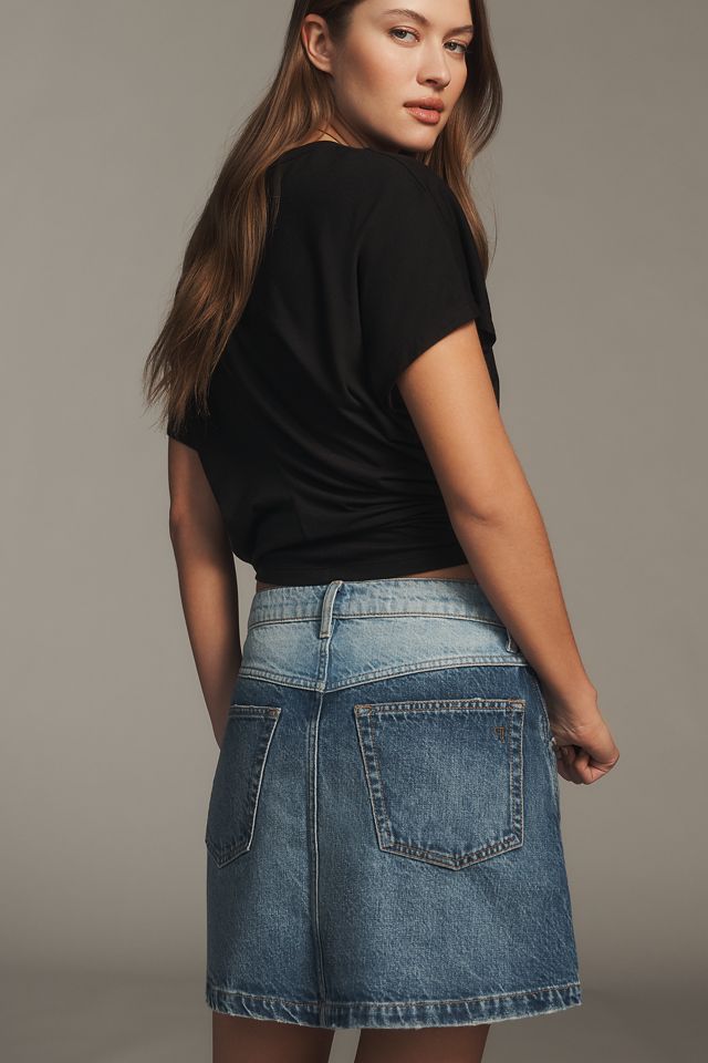 Pilcro Two-Tone Denim Skirt | Anthropologie