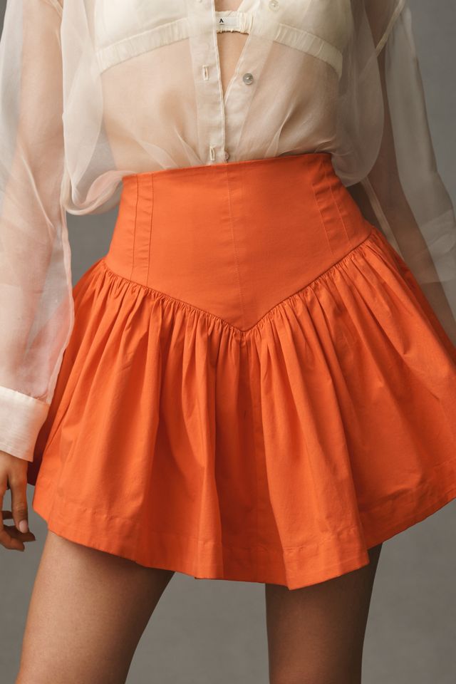 Maeve Basque-Waist Flirty Mini Skirt | Anthropologie