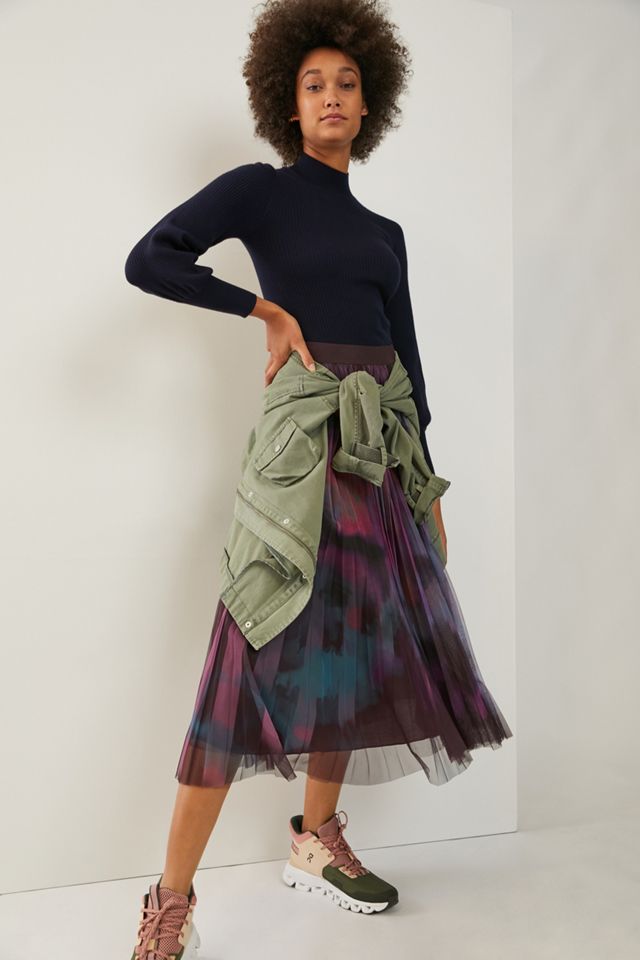 Dania Tulle Tie-Dye Midi Skirt | Anthropologie UK