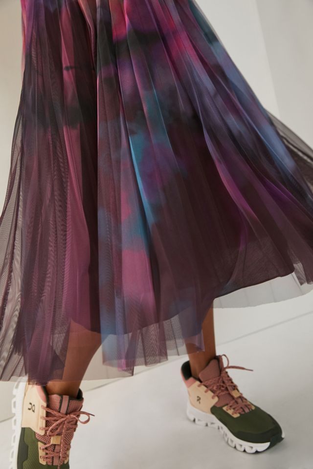 Dania Tulle Tie-Dye Midi Skirt | Anthropologie