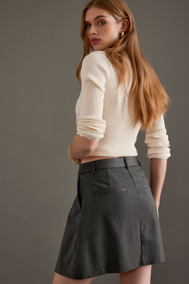 Selected Femme Fenia Wool-Blend Mini Skirt | Anthropologie UK