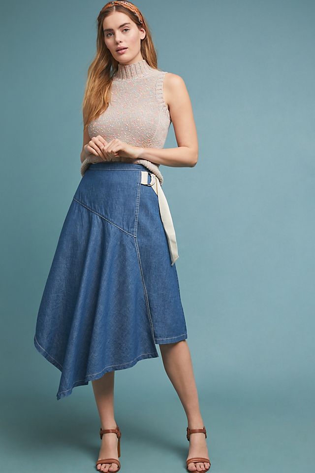 Pilcro Asymmetrical Denim Skirt | Anthropologie Pilcro Asymmetrical Denim Skirt | Anthropologie