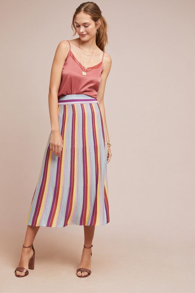 Striped Shine Skirt | Anthropologie