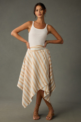 Maeve Asymmetrical Wrap Skirt | Anthropologie
