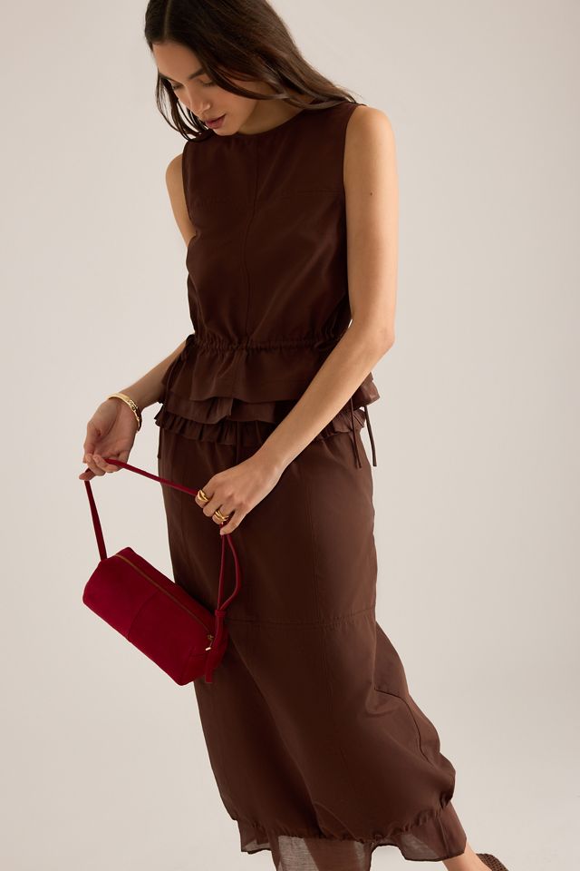 Damson Madder Amber Double Layer Midi Skirt | Anthropologie UK