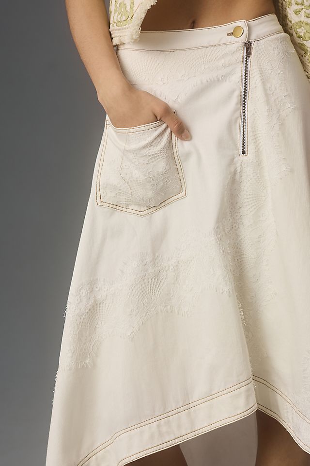 Pilcro Asymmetrical Denim Midi Skirt | Anthropologie UK Pilcro Asymmetrical Denim Midi Skirt | Anthropologie UK