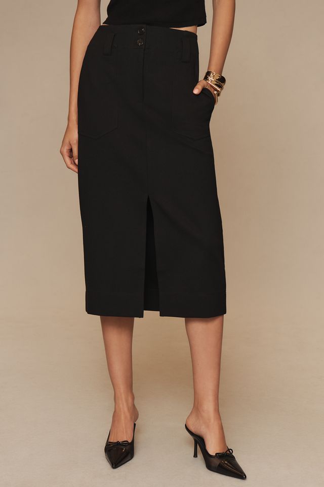 The Naomi High-Rise Pencil Midi Skirt by Maeve | Anthropologie UK