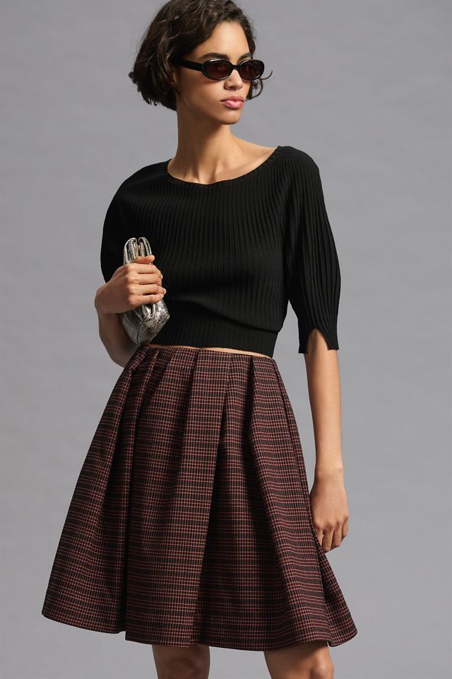 Exquise Structured Mini Skirt | Anthropologie