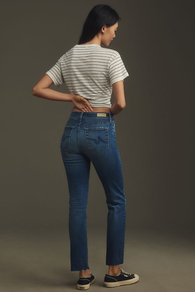 AG Mari Crop High-Rise Straight-Leg Jeans | Anthropologie