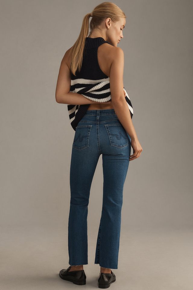 AG Farrah High-Rise Crop Bootcut Jeans | Anthropologie