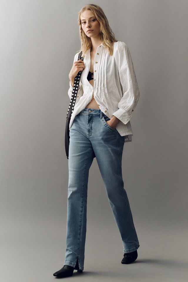 Pilcro Dylan Mid-Rise Ankle Straight Leg Jeans | Anthropologie