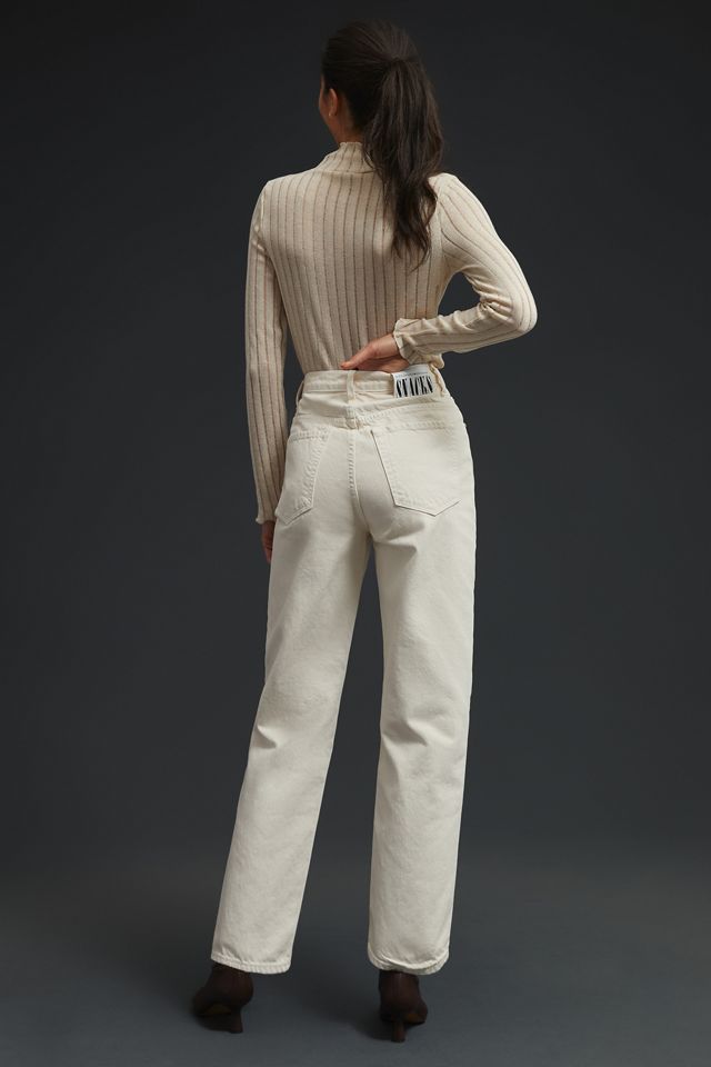 MOTHER SNACKS! High-Rise Double-Stack Ankle Jeans | Anthropologie