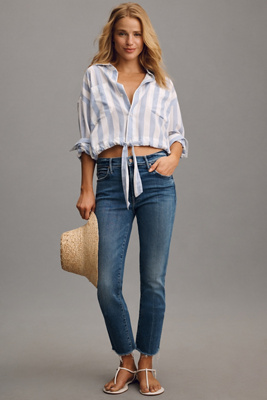 MOTHER The Rascal Ankle Mid-Rise Straight-Leg Jeans | Anthropologie