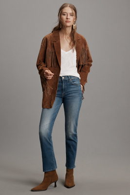 MOTHER The Rider Mid-Rise Straight-Leg Ankle Jeans | Anthropologie
