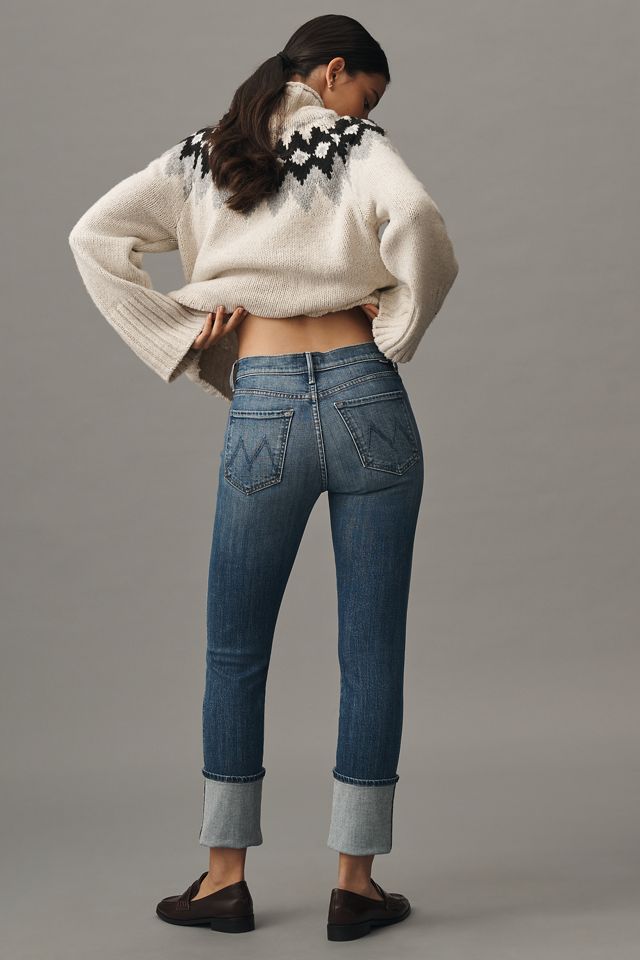 MOTHER The Pony Boy High-Rise Ankle Cuff Jeans | Anthropologie