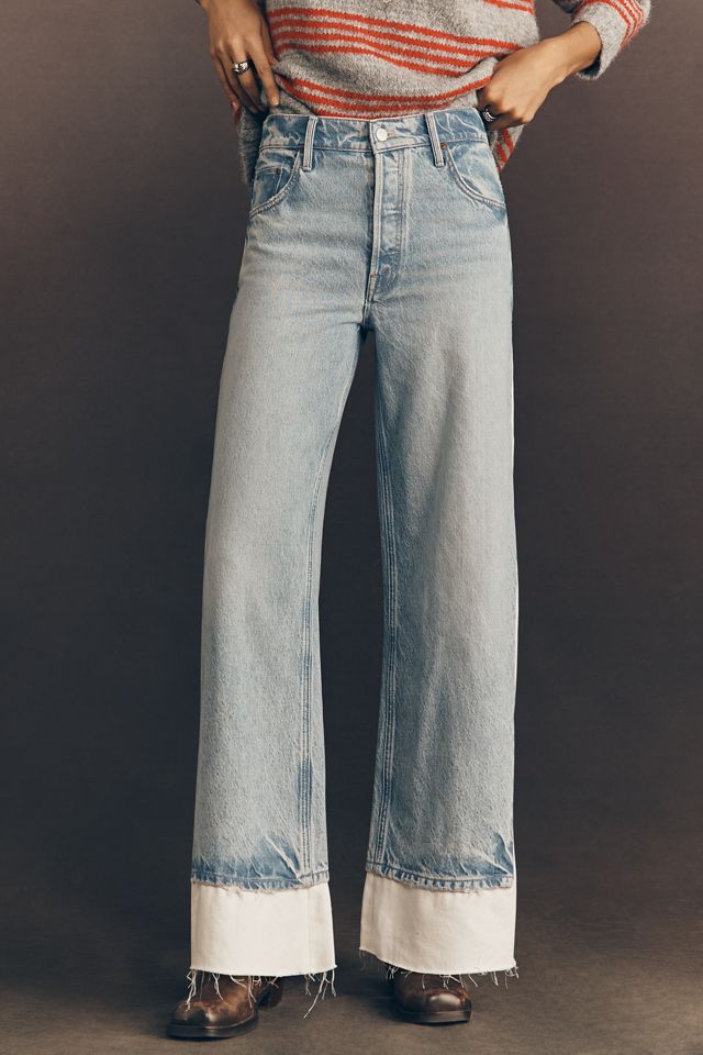 MOTHER Nacho Double Dip High-Rise Wide-Leg Jeans | Anthropologie