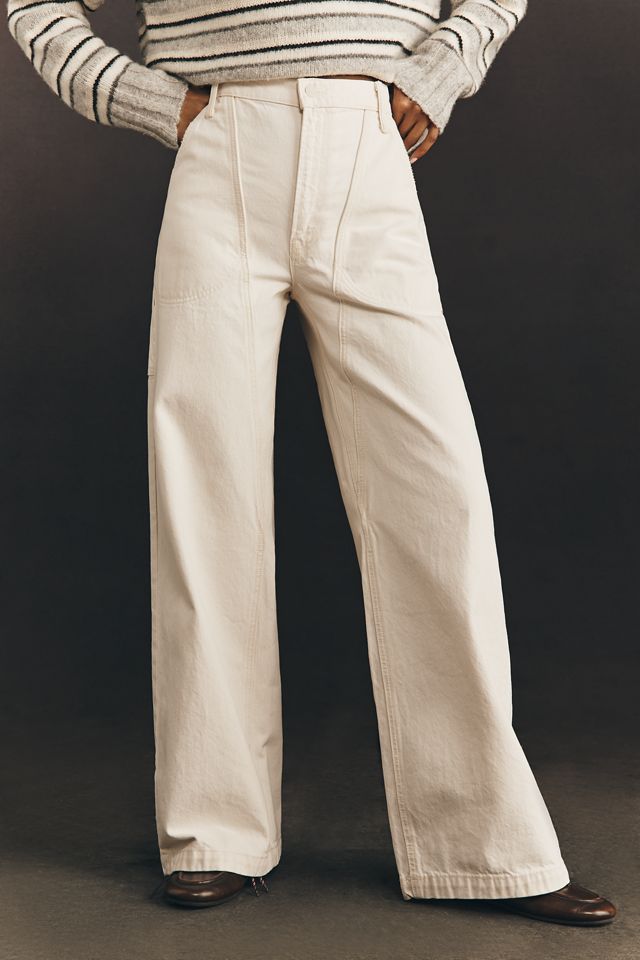 MOTHER Chisel Sneak High-Rise Wide-Leg Jeans | Anthropologie