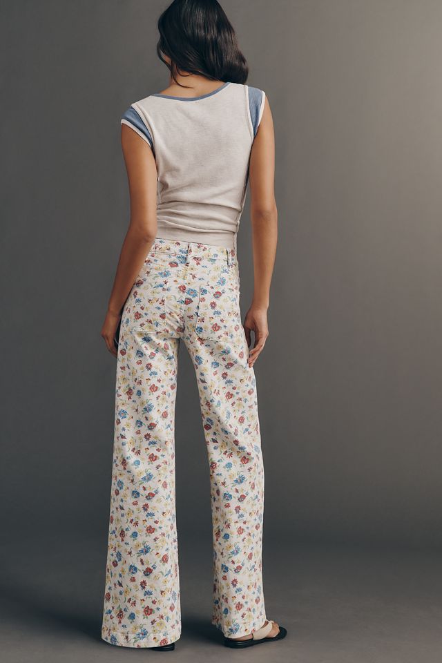 MOTHER The Hustler Roller Patch Pocket High-Rise Wide Leg Jeans ...