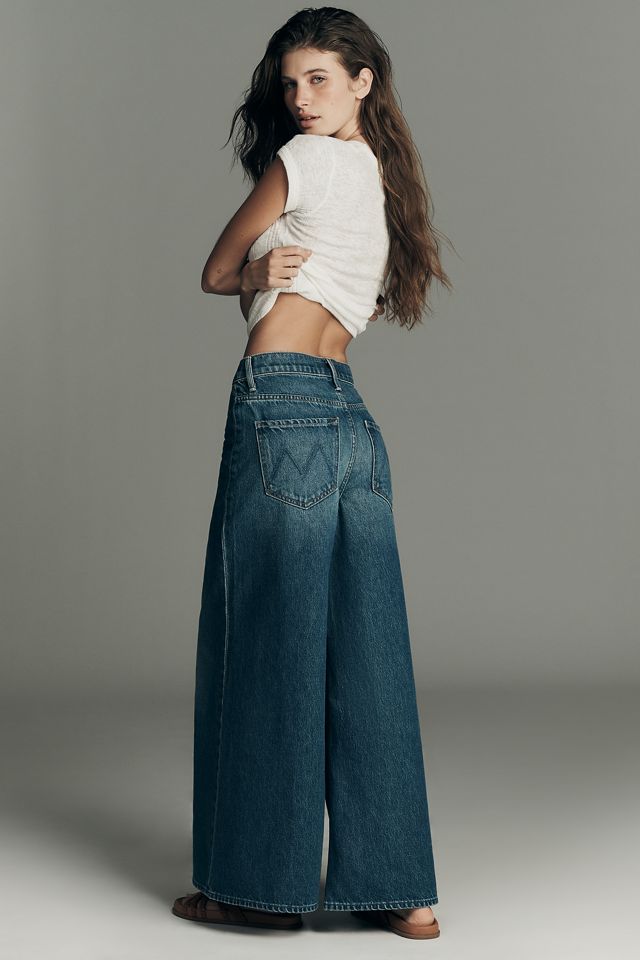 MOTHER Lunch Line Flood High-Rise Wide-Leg Jeans | Anthropologie