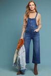 MOTHER The Greaser Cropped Overalls | Anthropologie
