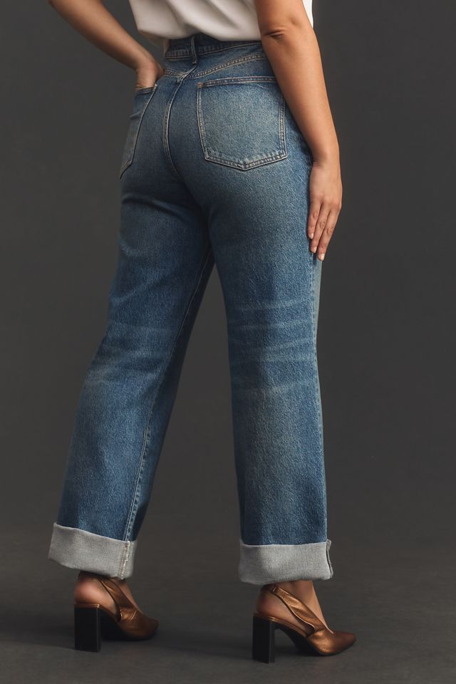 The Austyn High-Rise Cuffed Wide-Leg Jeans by Pilcro | Anthropologie